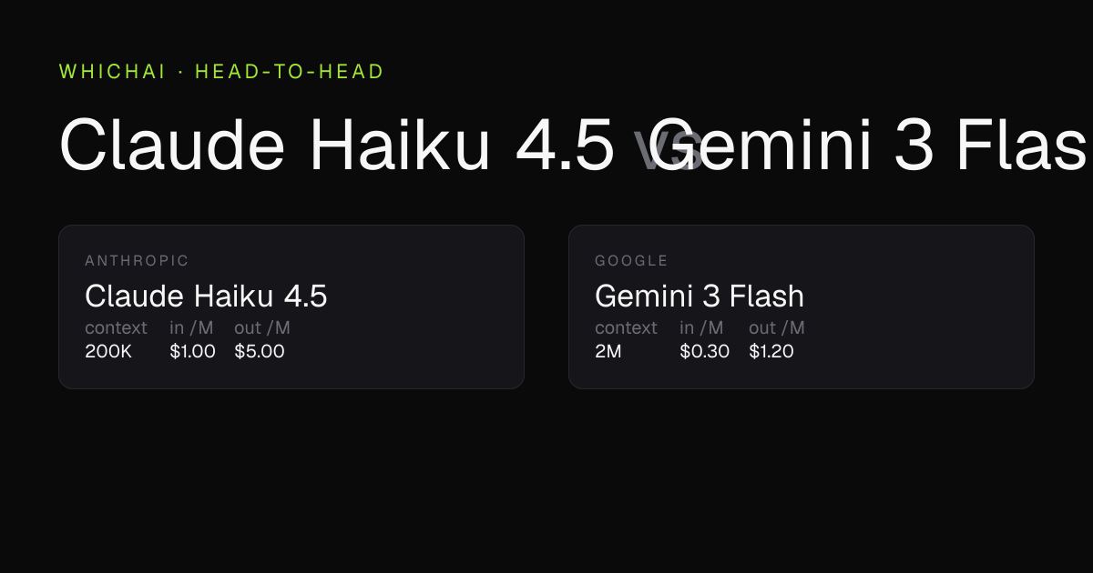 Claude Haiku 4.5 vs Gemini 3 Flash — which AI model should you use ...